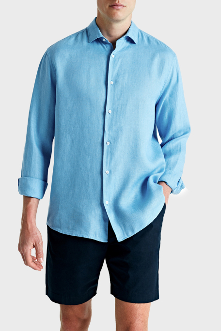 Bluemint Luca % 100 Keten Comfort Fit Erkek Gömlek BM24002092MS 1003 ...