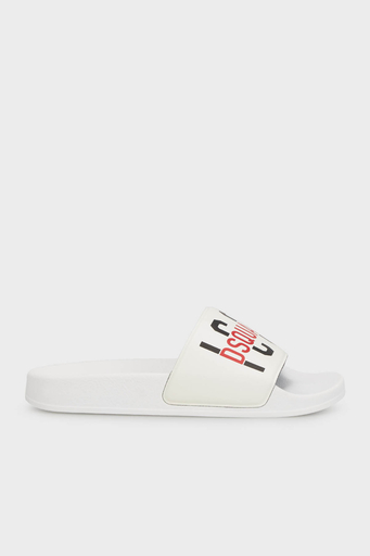 Dsquared2 Çocuk Logolu Düz Terlik DQ0331-P4137 WHITE BEYAZ | Exxeselection