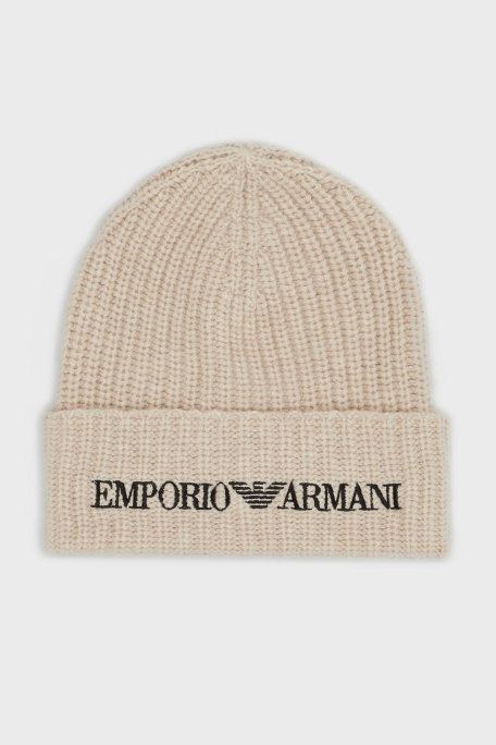 Emporio Armani Logolu % 100 Yün Erkek Bere 627676 2F556 00055 BEJ ...
