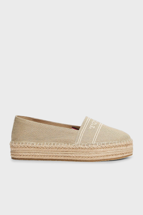 Tommy Hilfiger % 100 Pamuk Platform Taban Bayan Espadril FW0FW08543 ACC ...
