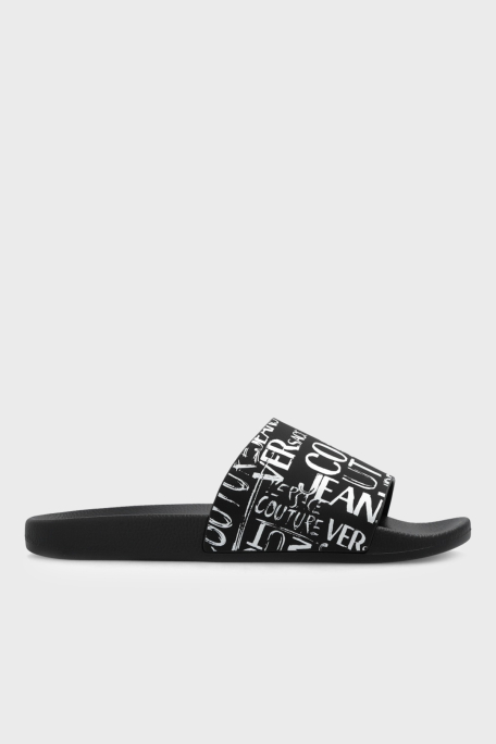 Versace Jeans Couture Logolu Erkek Terlik 74YA3SQ4 ZS638 L01 SİYAH | Exxeselection